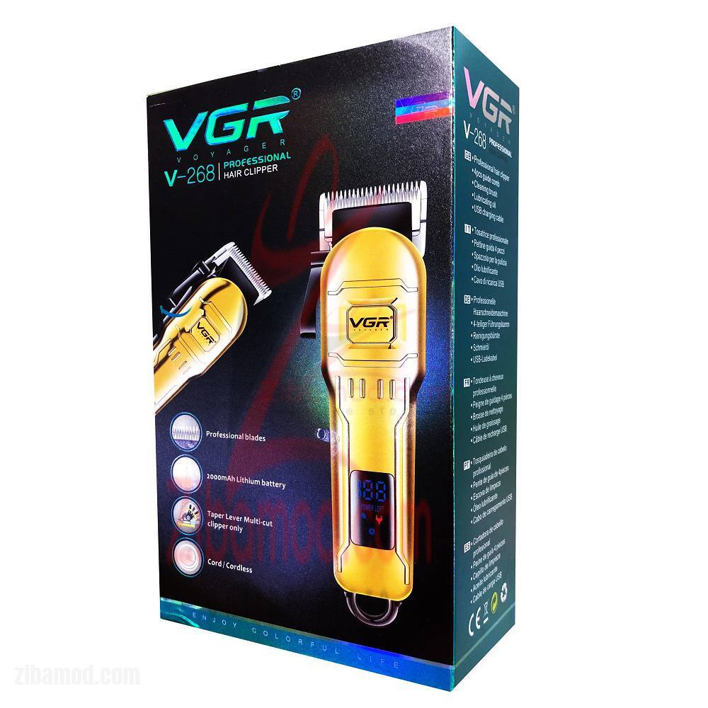 بهترین قیمت خرید ماشین اصلاح مو سر و صورت دیجیتالی وی جی آر VGR مدل V-268 | ذره بین