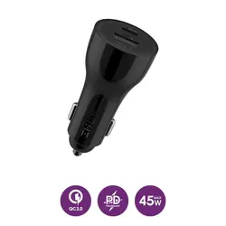 بهترین قیمت خرید شارژر فندکی شیائومی 45 واتی دو پورت USB-C+USB-A مدل ZMI AP721 | ذره بین