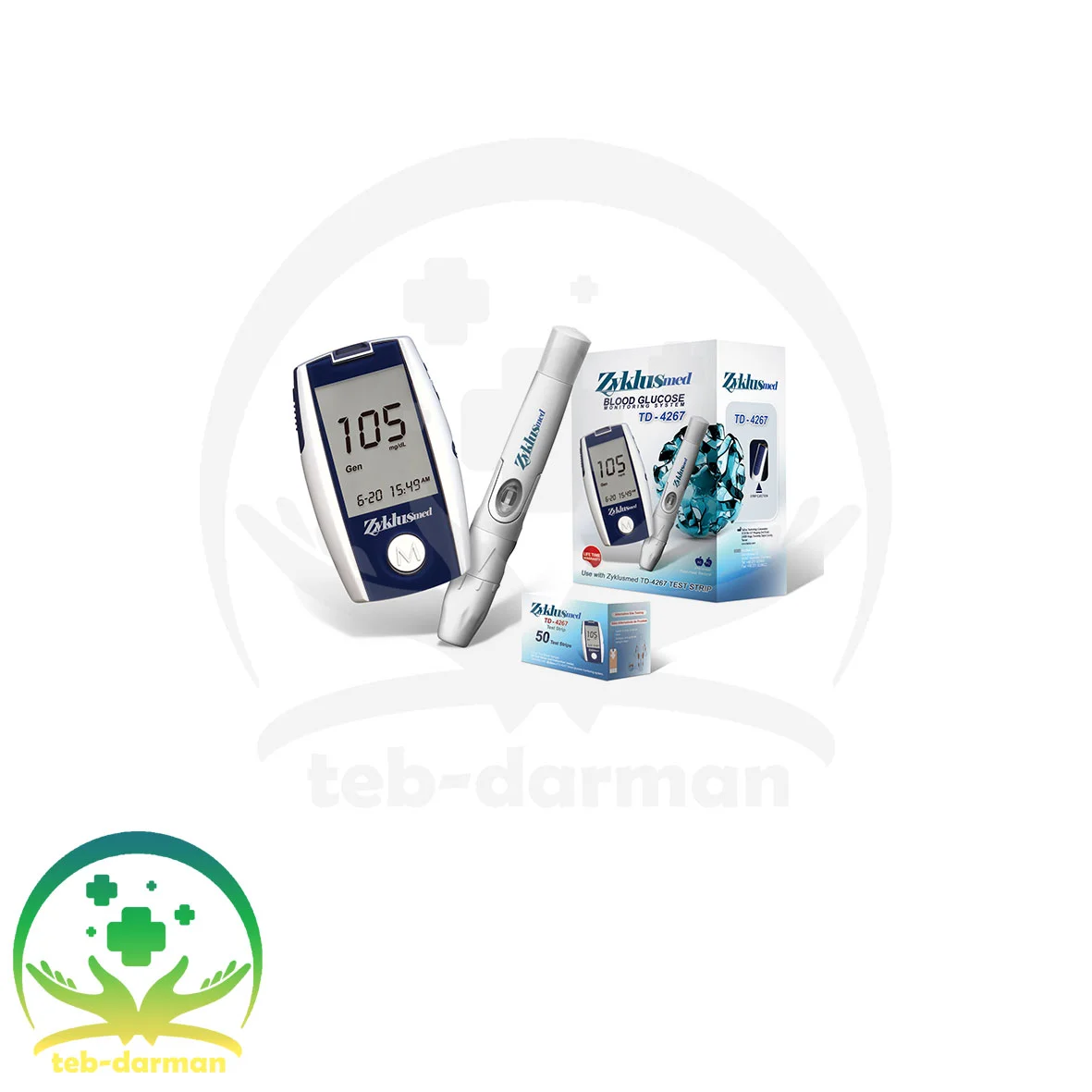 بهترین قیمت خرید دستگاه تست قندخون زیکلاس مد مدل Zyklusmed-TD4267 | ذره بین