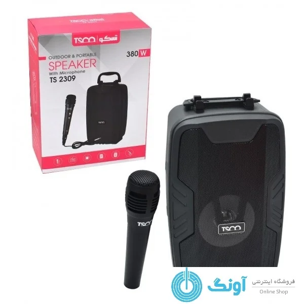بهترین قیمت خرید اسپیکر بلوتوث فلش و رم خور شارژی تسکو (TSCO) مدل TS 2309 | ذره بین